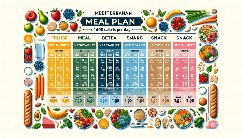 Средиземноморская диета на 1600 ккал план питания на неделю Планы питания на неделю
